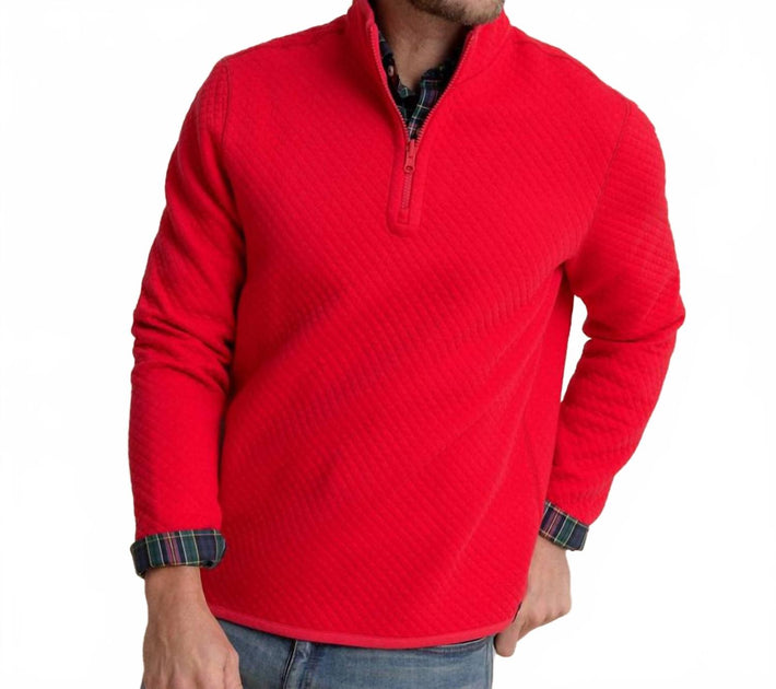 SOUTHERN TIDE Long Sleeve Oak Island Reversible Quarter Zip Top In ...
