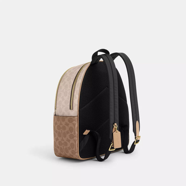 Coach Outlet Court Backpack In Blocked Signature Canvas | ShopSimon