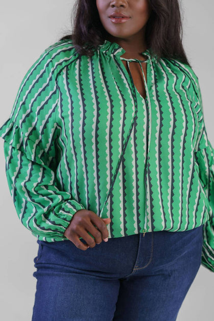 EMILY LOVELOCK Tina Blouse In Jelly Bean | ShopSimon