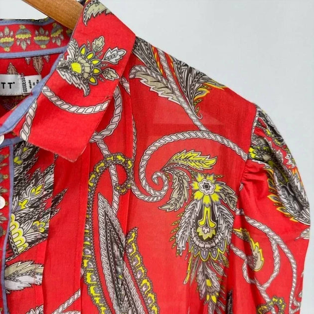 Oliphant Gretchen Scott The Damsel Plume Midi Dress In Coral | ShopSimon