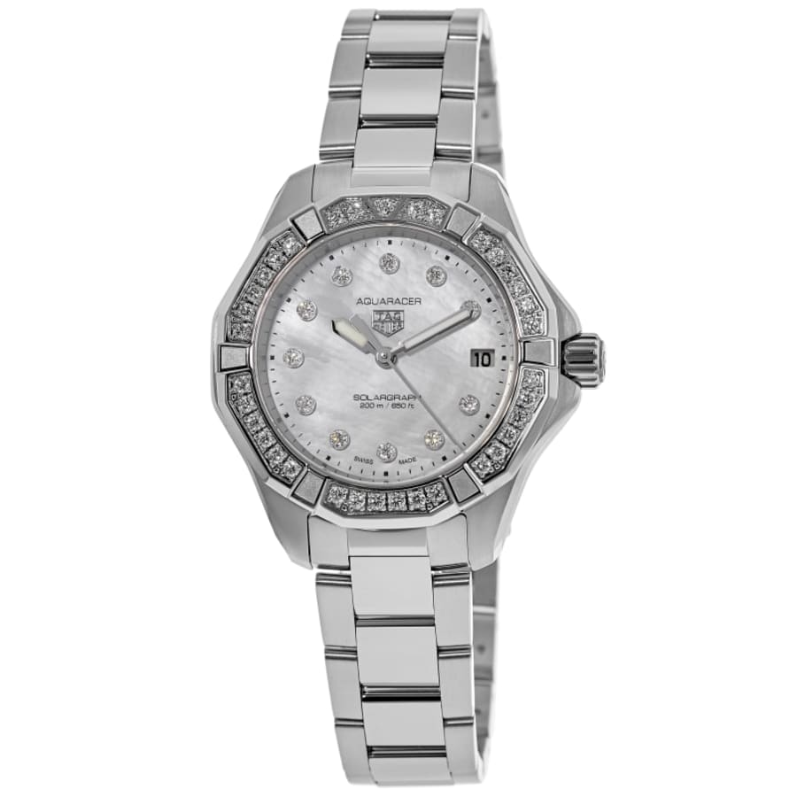 Tag Heuer Aquaracer Professional 200 Solargraph Mother of Pearl Dial ...
