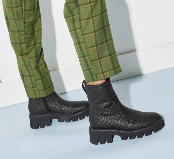 FREDA SALVADOR Women's Darla Lug Boot In Black | ShopSimon