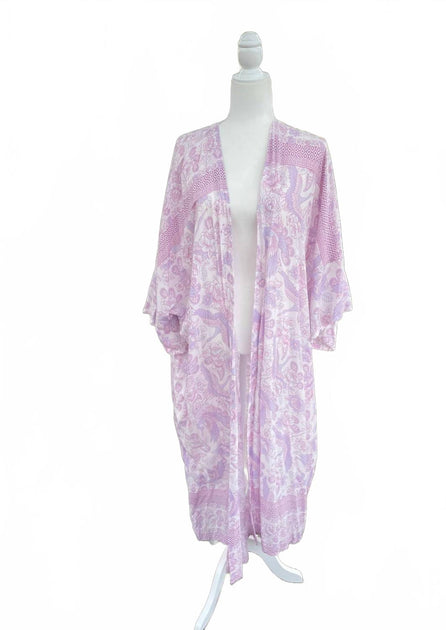 Ibiza Trendy Birds Of Paradise Duster In Lilac | ShopSimon