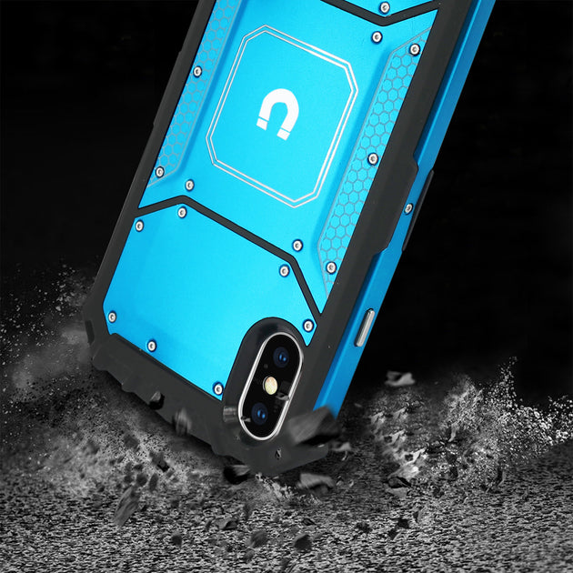Reikowireless Iphone X/Iphone Xs Metallic Front Cover Case In Blue ...