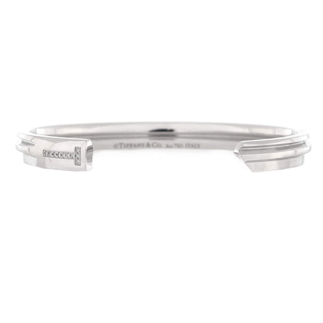 Tiffany & Co. Modern Keys Cuff Bracelet 18K White Gold with Diamonds ...