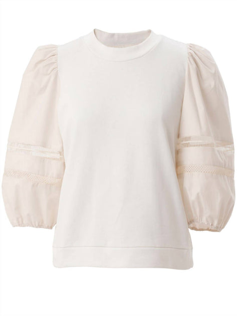 EMILY LOVELOCK Molly Tee In Off White | ShopSimon