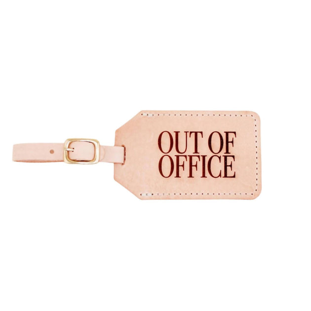Freshwater Curated Goods Out Of Office Luggage Tag In Peach | ShopSimon