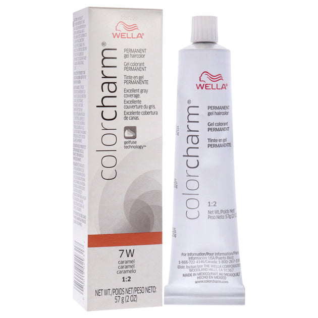 Wella Color Charm Permanent Hair Color Gel - 7w Caramel By For Women ...