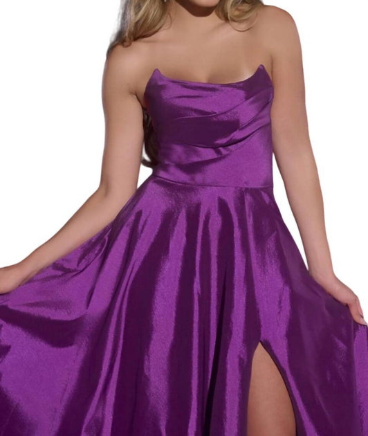 JOVANI Ardella Gown In Purple | ShopSimon