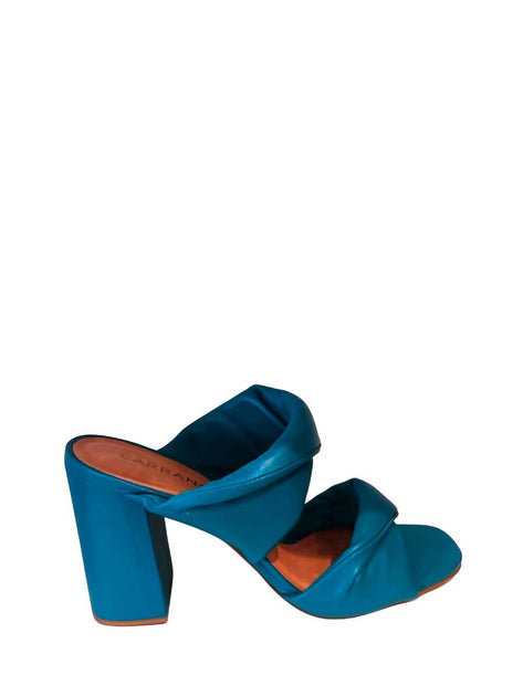 Carrano Puffy Sandals In Blue | ShopSimon