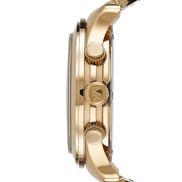 Michael Kors Runway Mk8077 Mens Gold-tone Chronograph 45mm Watch ...