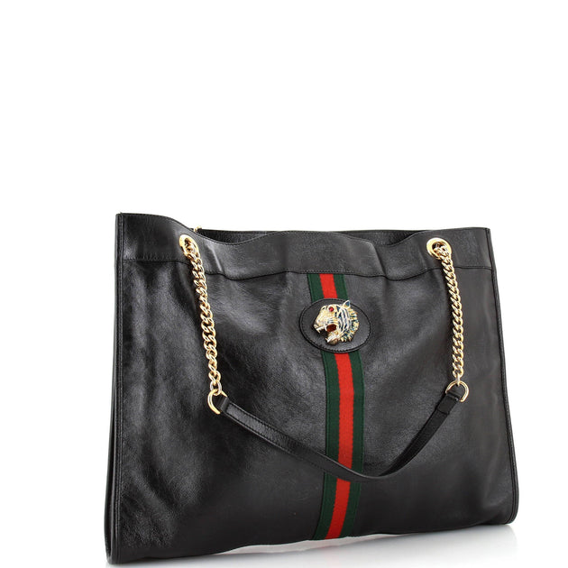 Gucci Rajah Chain Tote Leather Large | ShopSimon