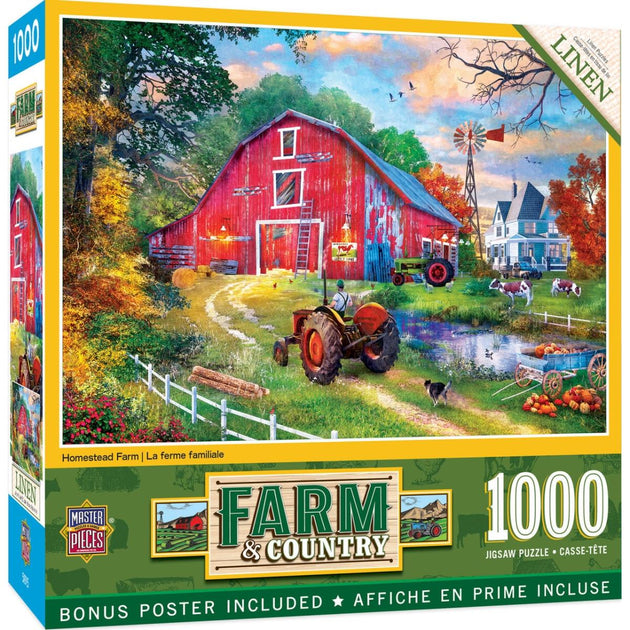 Masterpieces Farm & Country Homestead Farm Puzzle 1000 Piece | ShopSimon