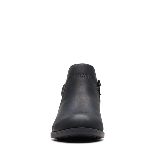 Clarks Charlten Grace In Black Leather | ShopSimon