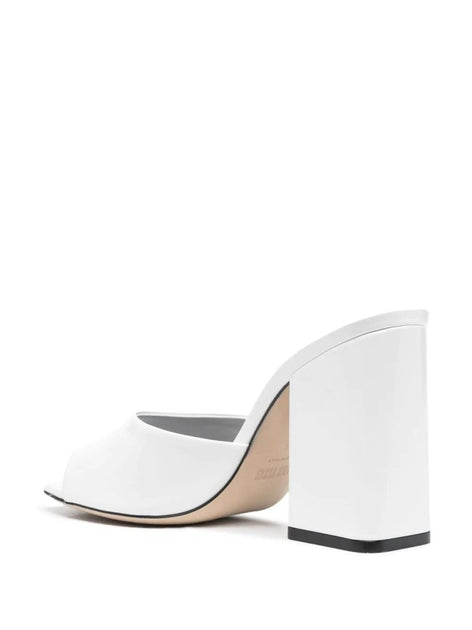 Paris Texas Open-Toe Mules With Mid-Height Block Heel | ShopSimon