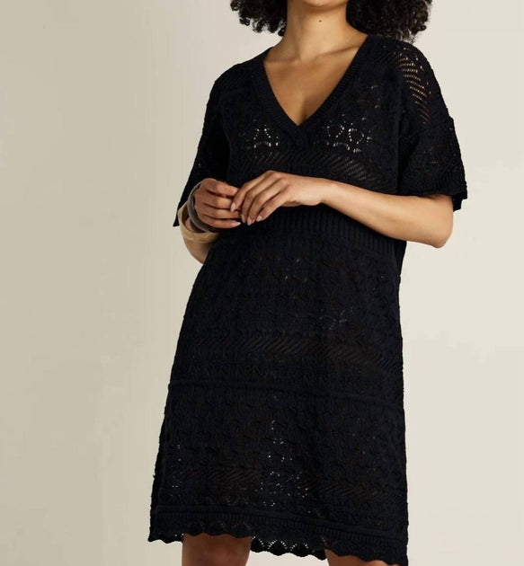 summum Crochet Dress In Black | ShopSimon