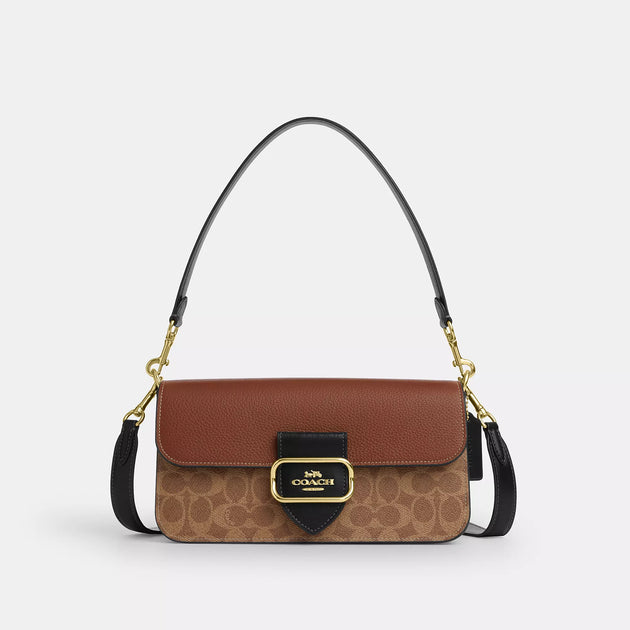 Coach Outlet Morgan Shoulder Bag In Colorblock Signature Canvas | ShopSimon