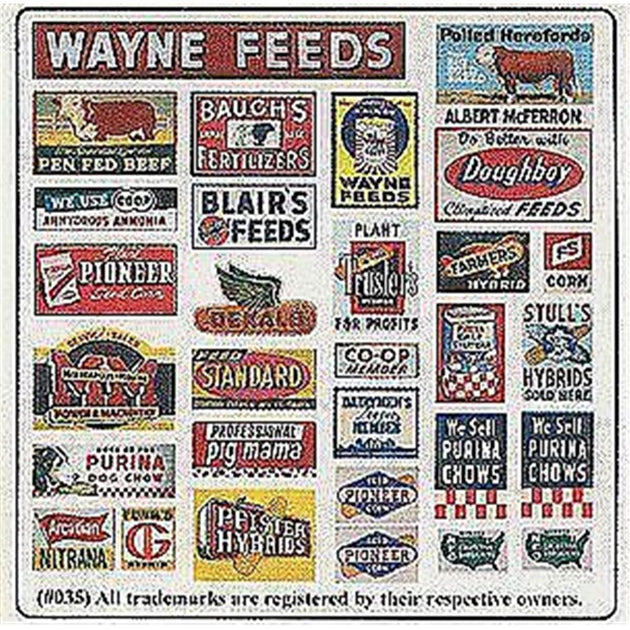 Blair Line N Scale Vintage Feed & Seed Highway Signs | ShopSimon