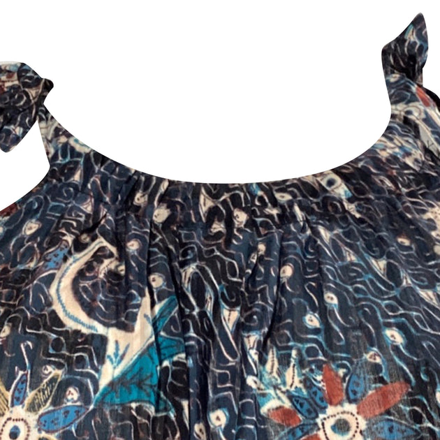 Ulla Johnson Mariam Floral Tie-strap Midi-dress In Multicolor Cotton ...
