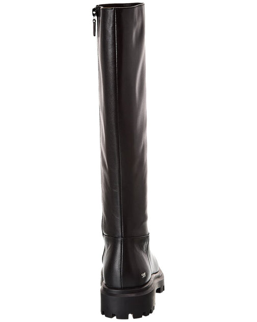 Stuart Weitzman Ultra Lug Leather Knee-high Boot | ShopSimon