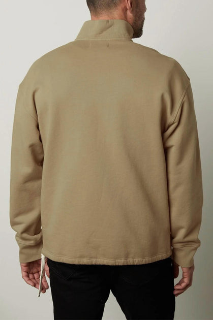 Velvet by Graham & Spencer Bosco Long Sleeve Zip Neck Top In Clove ...