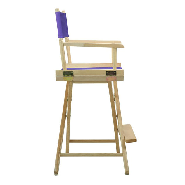 Casual Home 24" Director's Chair Natural Frame-Purple Canvas | ShopSimon