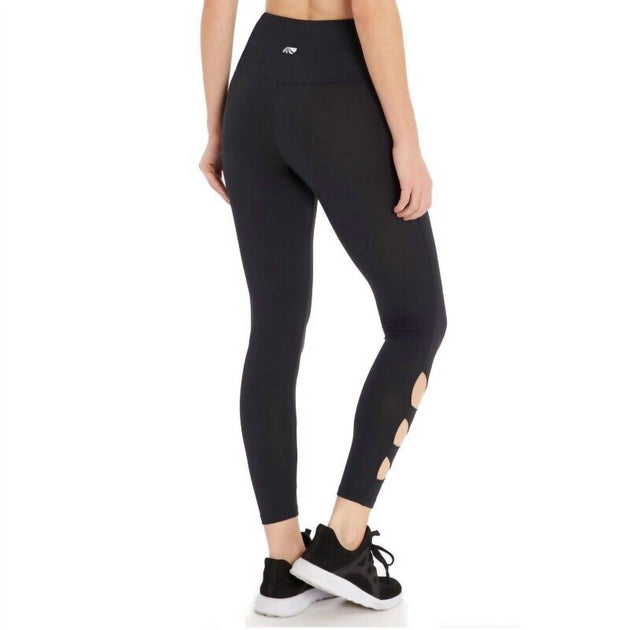 Marika Calista Cut Outs Stretch Yoha Leggings In Black | ShopSimon