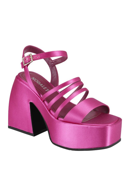 Nodaleto Satin Pink Bulla Chibi Sandals | ShopSimon