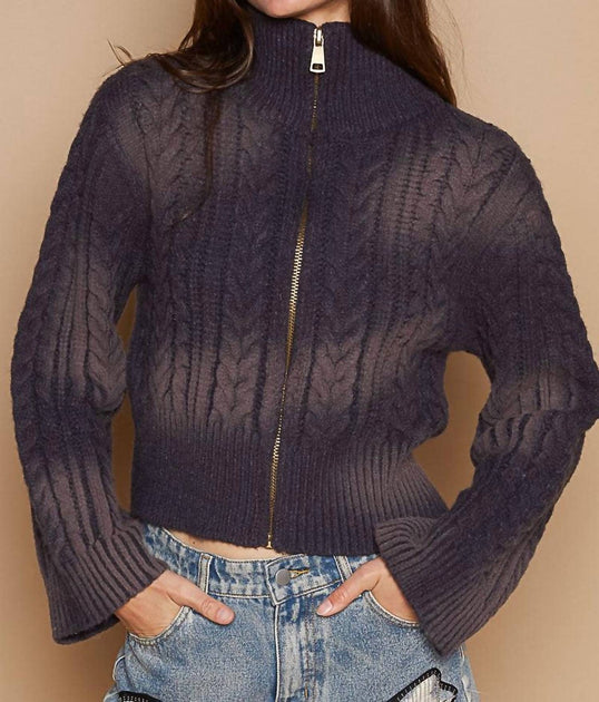 POL Spray Painted Sweater In Black | ShopSimon