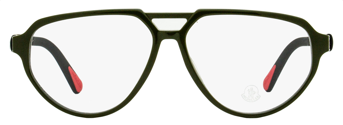 Moncler Men's Pilot Eyeglasses Ml5162 096 Green/black 57mm | ShopSimon