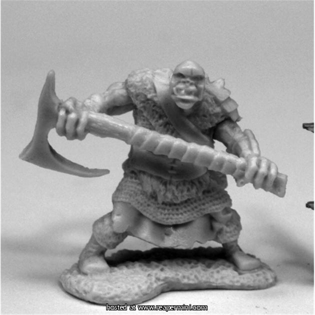 Reaper Miniatures 25mm Scale Orc Chopper, 2h Axe | ShopSimon