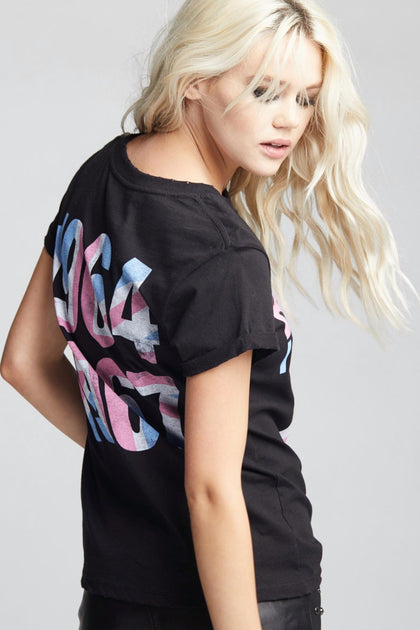 Recycled Karma British Invasion Band Tee In Vintage Black | ShopSimon