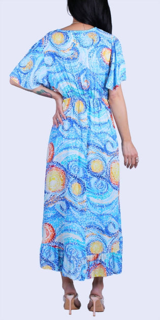 GIGI MODA Verona Arte Dress In Blue | ShopSimon