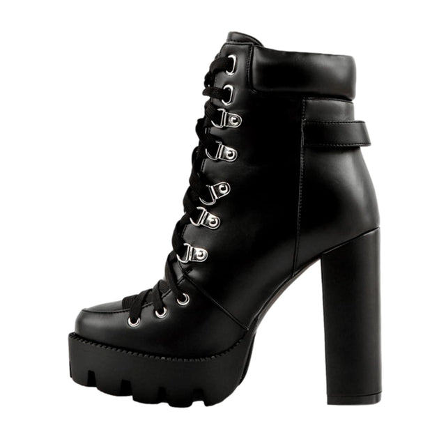 London Rag Willow Combat Boot Black Sh1918 Women's | ShopSimon