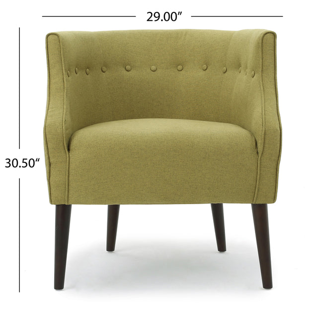 Streamdale Furniture Streamdale Plush Tufted Tub Chair with Birch Wood ...