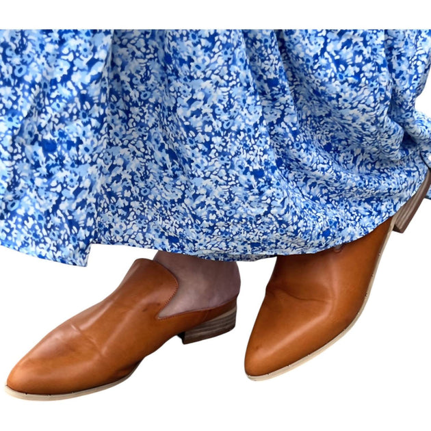 KB SHOES Women's Leather Mules In Tan | ShopSimon