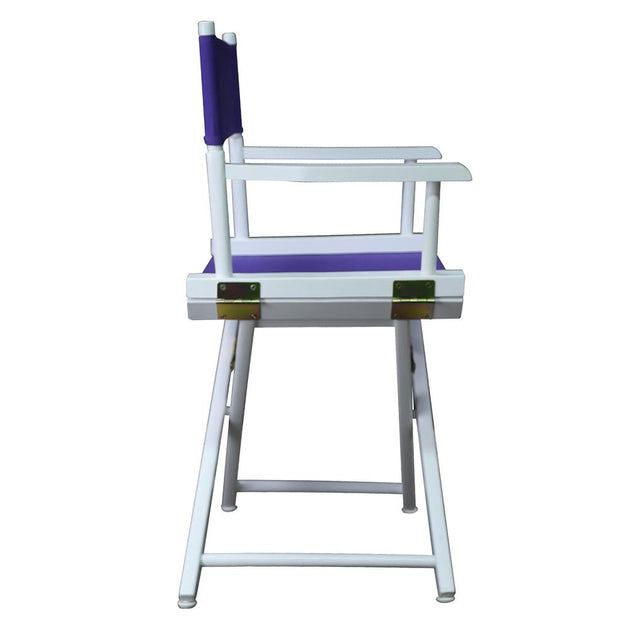 Casual Home 18" Director's Chair White Frame-Purple Canvas | ShopSimon
