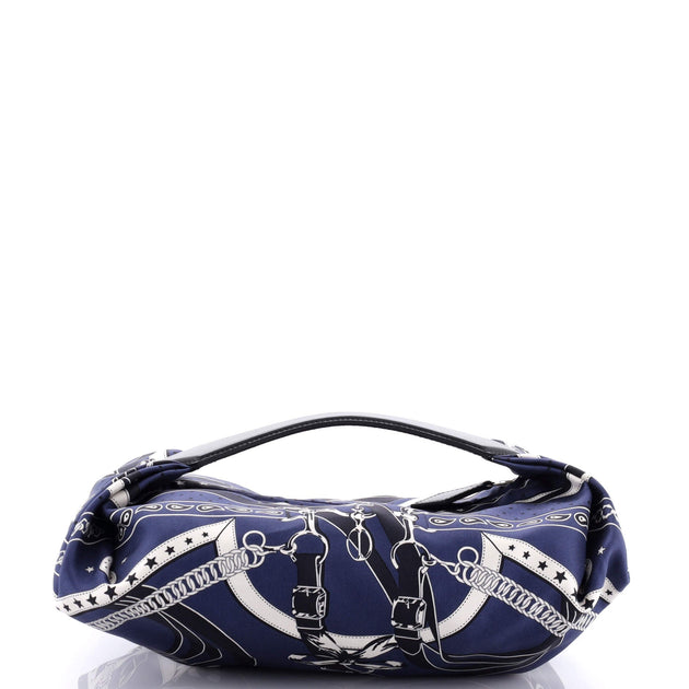 Hermes Balusoie Bag Printed Silk and Leather | ShopSimon