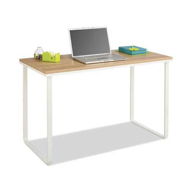 Safco Steel Desk, 47.25" x 24" x 28.75", Beech/White | ShopSimon