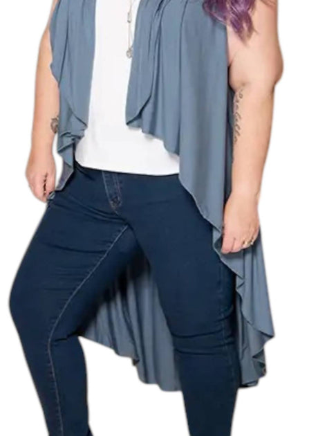 SHAWL DAWLS Slitback Convertible Shawl In Slate | ShopSimon