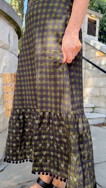 EMILY LOVELOCK Margaret Plaid Skirt In Black Multi | ShopSimon