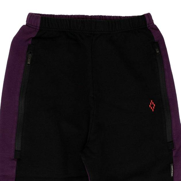 Marcelo Burlon Two Tone Sweatpants - Black | ShopSimon