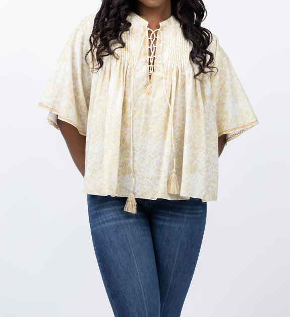 Maria Cher Almendro Emily Top In Pastel Lime | ShopSimon