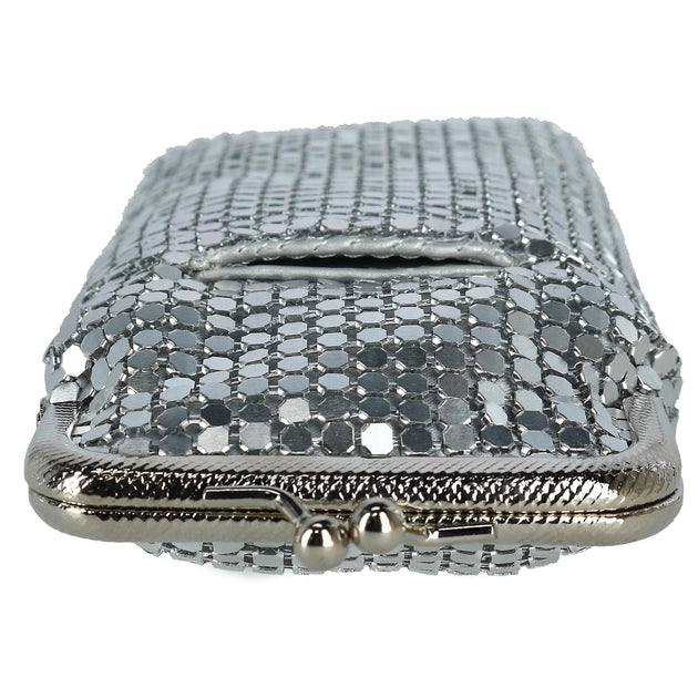 CTM Women's Mesh Cigarette Case with Lighter Pocket and Kiss Lock ...