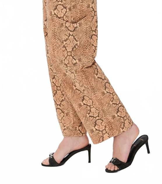 Damson Madder Drew Straight Leg Jeans In Snake Print | ShopSimon