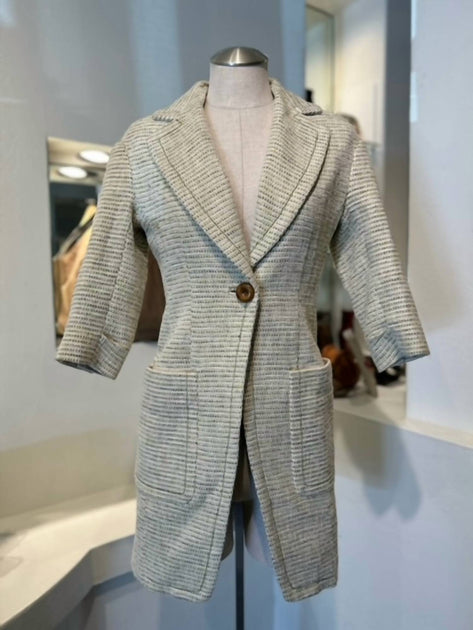 Byron Lars Rawsilk Tweed Coat In Twinkle | ShopSimon