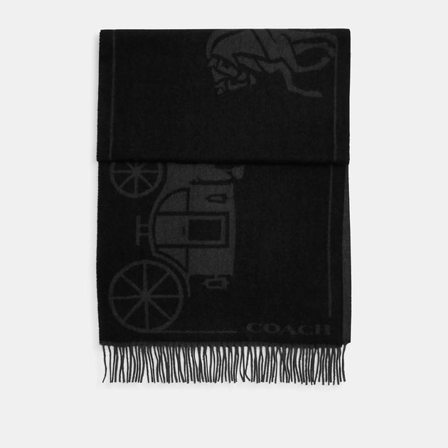 Coach Outlet Horse And Carriage Print Oversized Muffler | ShopSimon
