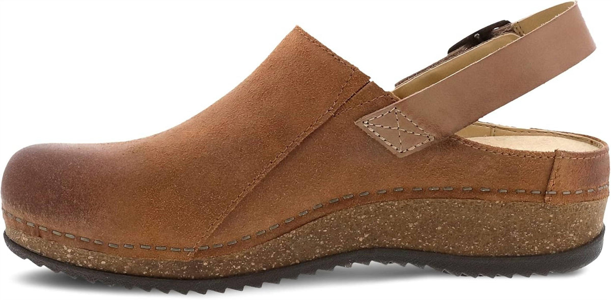 dansko Women's Merrin Clogs In Tan Burnished | ShopSimon