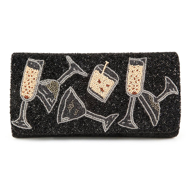 TIANA Party Time Clutch In Black Multi | ShopSimon