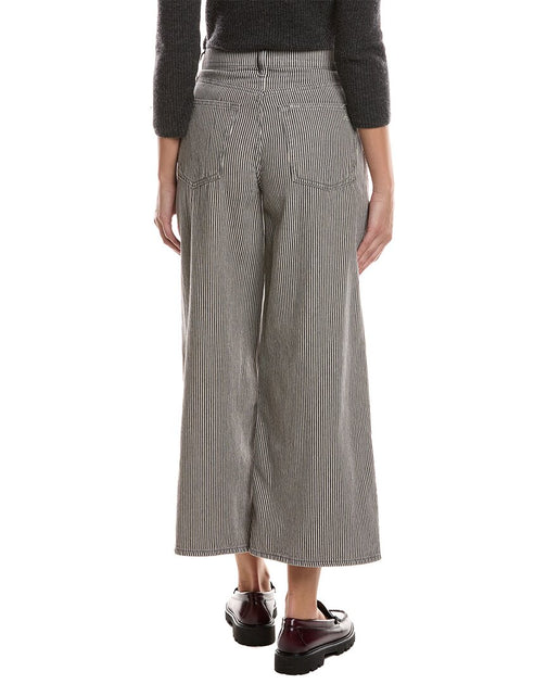 rag & bone Serena Grey Stripe High-rise Crop Jean | ShopSimon